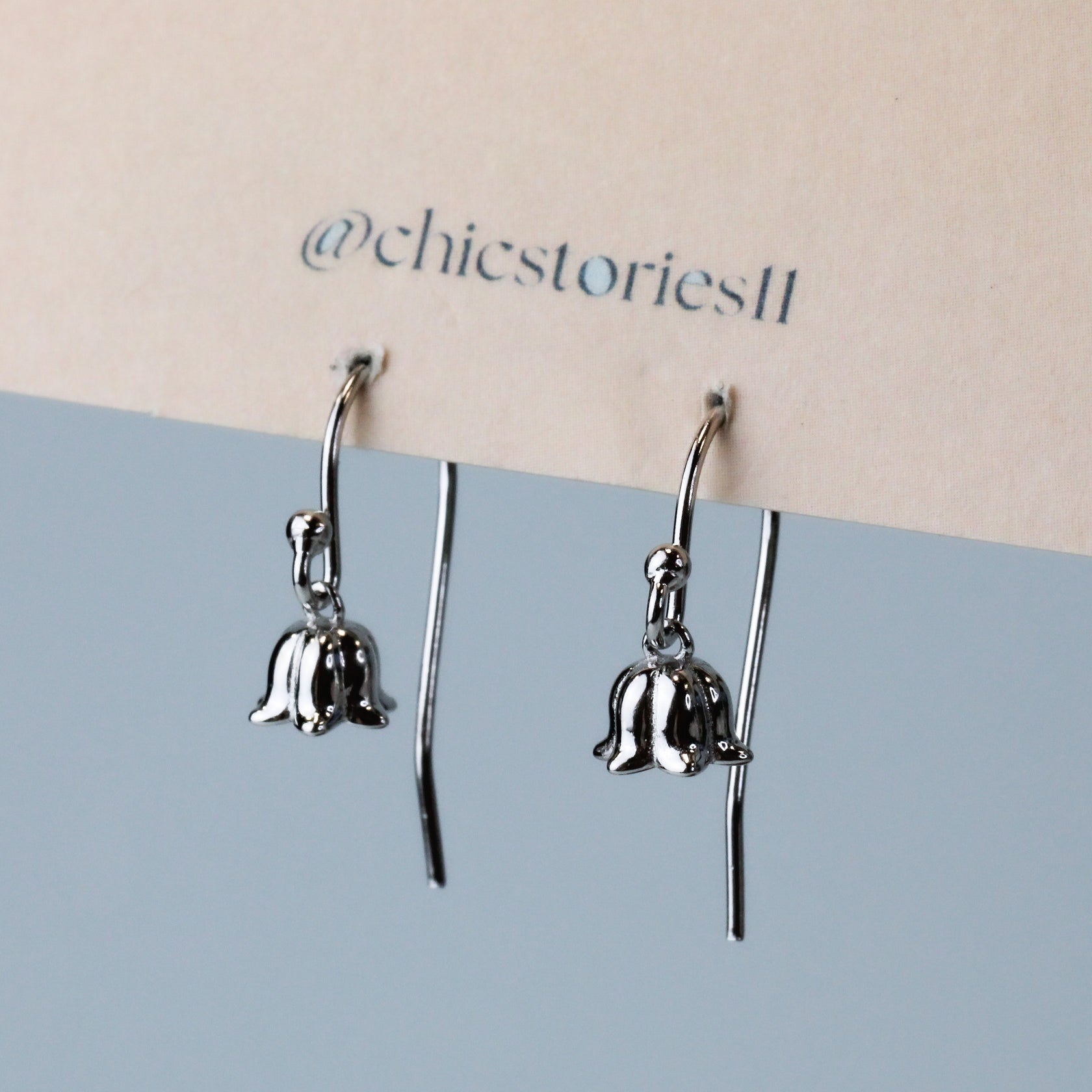 Sterling Silver Lily of the Valley Drop Earrings – Chic Stories