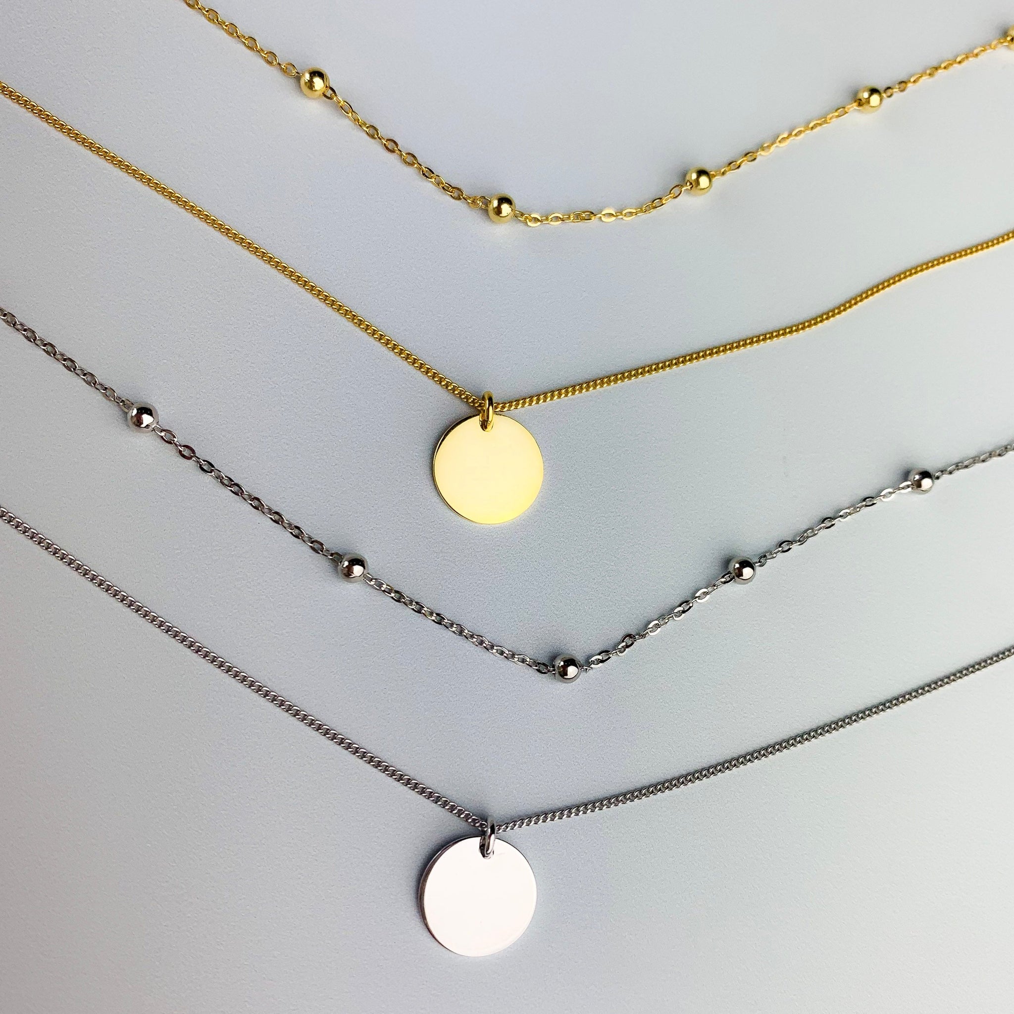 Sterling Silver Double Chain Layered Necklace – Chic Stories