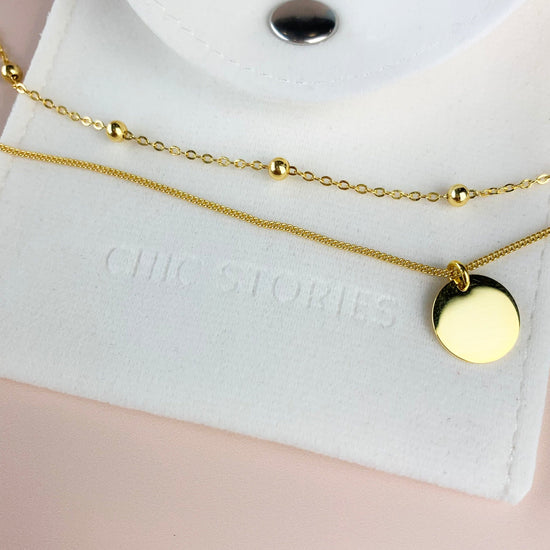 Sterling Silver Double Chain Layered Necklace – Chic Stories