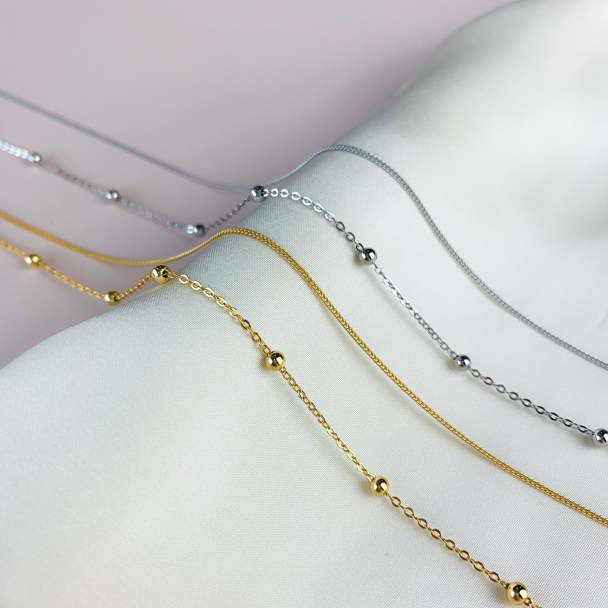 Sterling Silver Double Chain Layered Necklace – Chic Stories