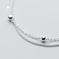 Sterling Silver Beaded Double Chain Bracelet – Chic Stories
