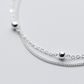 Sterling Silver Beaded Double Chain Bracelet – Chic Stories